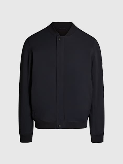 Men's Water-repellent Softshell Bomber Jacket OPAL V1.Y9.02 Black ...